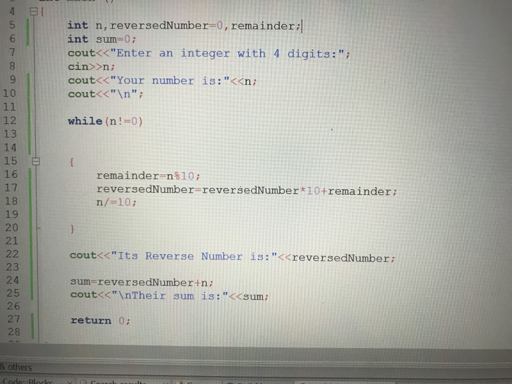 Solved Enter an integer with 4 digits: 1234 Your number is: | Chegg.com