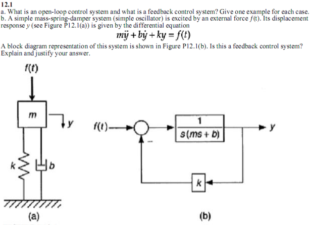 Solved 12.1 a. What is an open-loop control system and what | Chegg.com