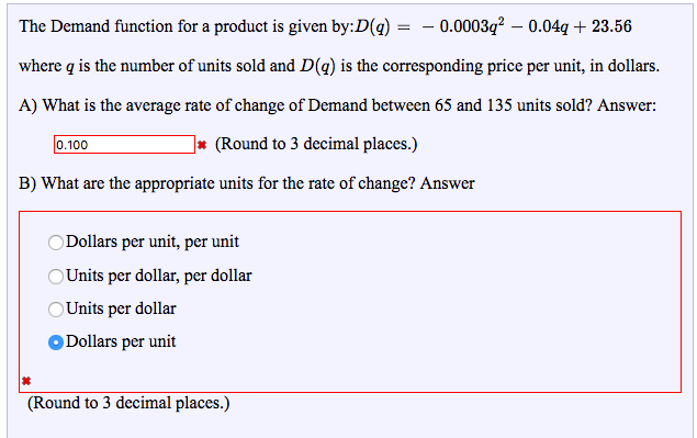 Solved The Demand function for a product is given by: D(g) = | Chegg.com