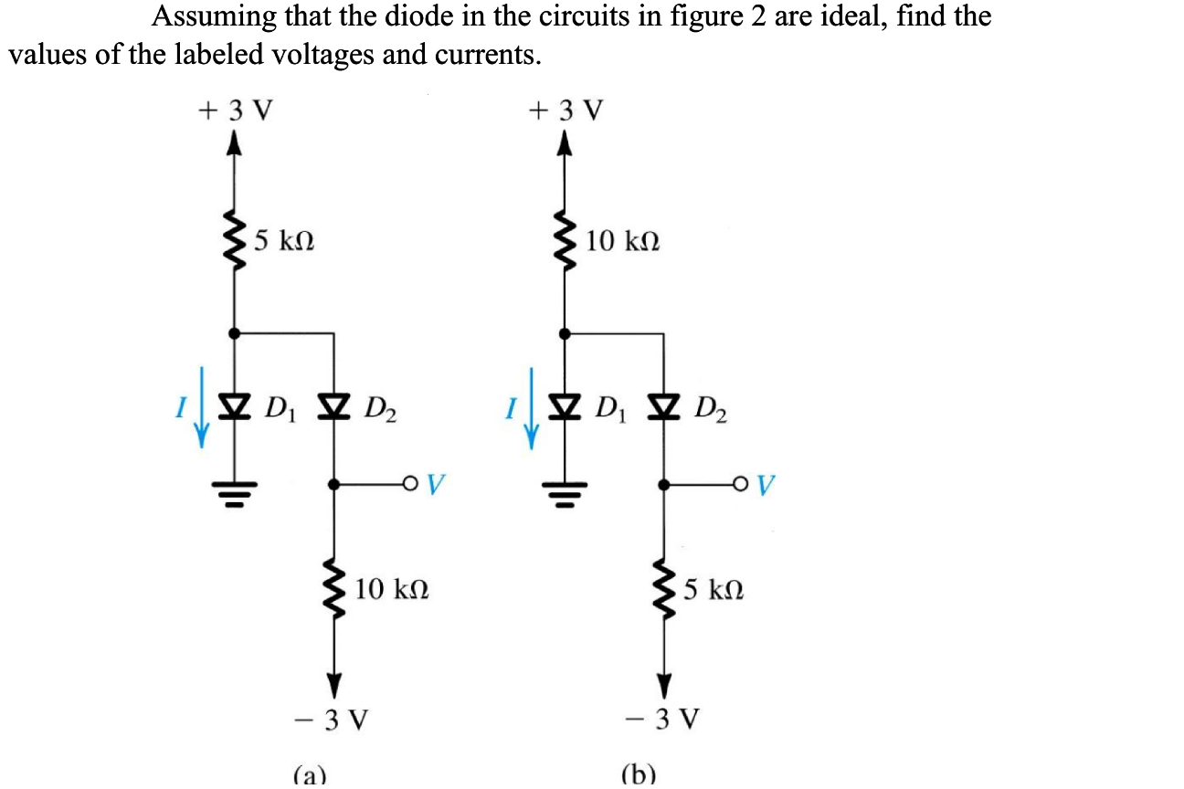 Solved Assuming that the diode in the circuits in figure 2 | Chegg.com Solved Assuming that the diode in the circuits in figure 2 | Chegg.com