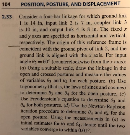 Solved POSITION, POSTURE, AND DISPLACEMENT Consider a | Chegg.com