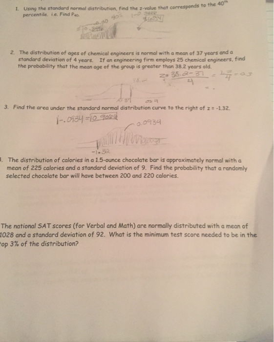 Solved Using the standard normal distribution, find the | Chegg.com