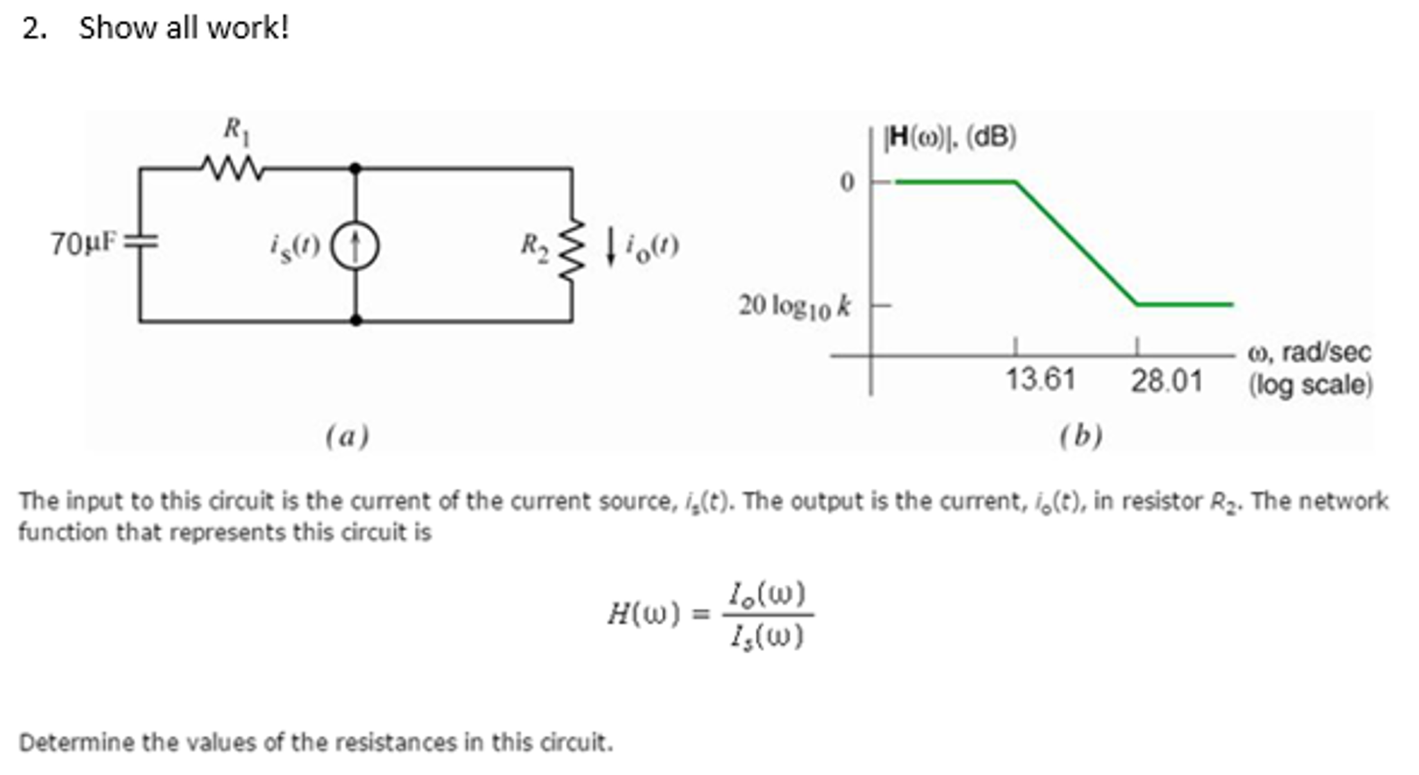 Solved The input to this circuit is the current of the | Chegg.com