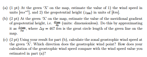 15. Geostrophic wind on a weather map. For this | Chegg.com