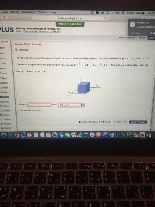 Solved The figure shows a closed Gaussian surface in the | Chegg.com