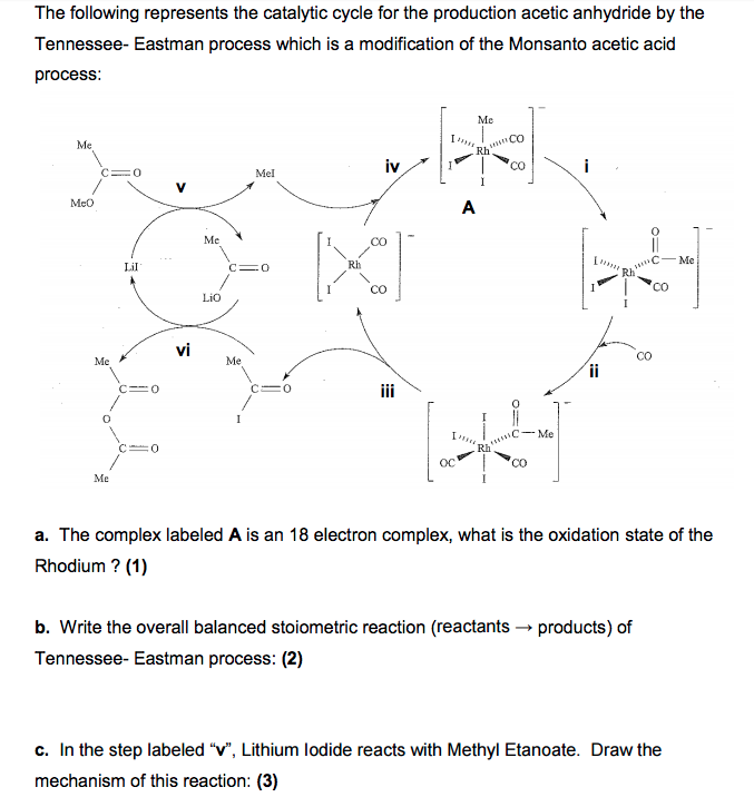 Solved The following represents the catalytic cycle for the | Chegg.com