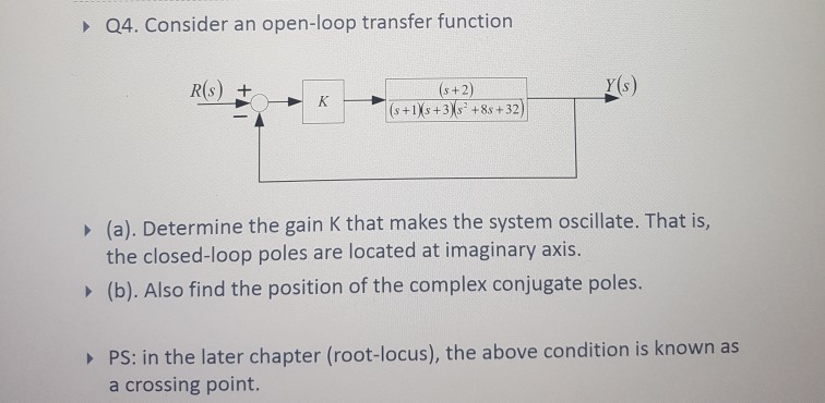 Solved Q4 Consider An Open Loop Transfer Function S 2 8156