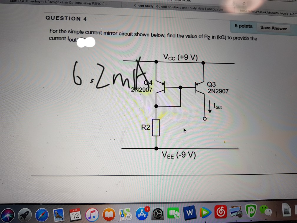 Solved lake fest: Experiment 5 (Design of an Op-Amp using | Chegg.com