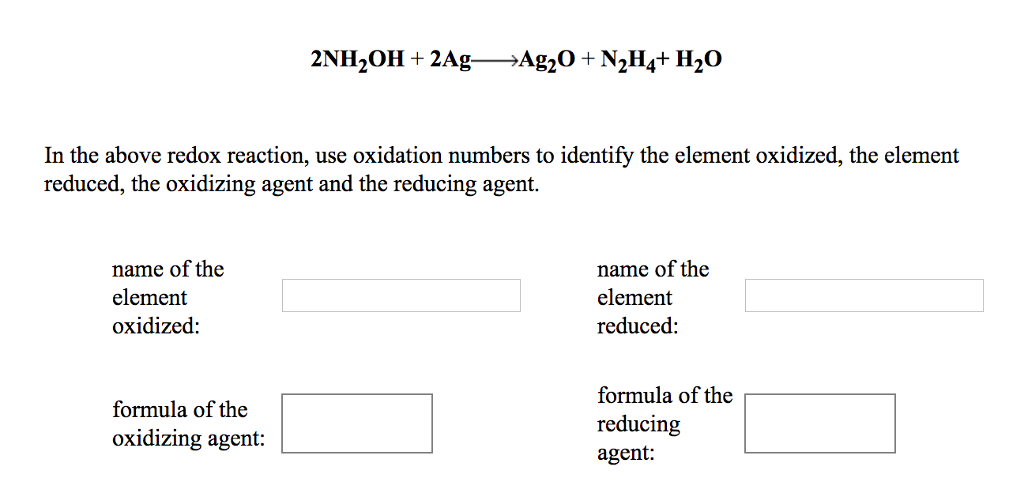 Solved oN2H4 H20 In the above redox reaction, use oxidation | Chegg.com