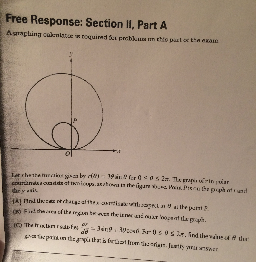 Solved Free Response: Section II, Part A A graphing | Chegg.com