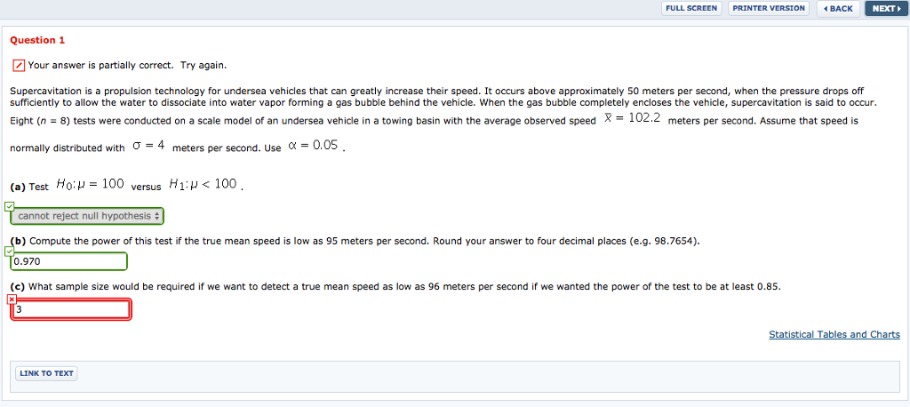 Solved FULL SCREEN PRINTER VERSION BACK Question 1 Your | Chegg.com