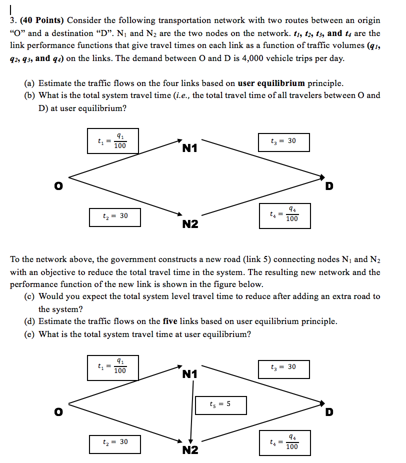 Solved 3. (40 Points) Consider the following transportation | Chegg.com Solved 3. (40 Points) Consider the following transportation | Chegg.com
