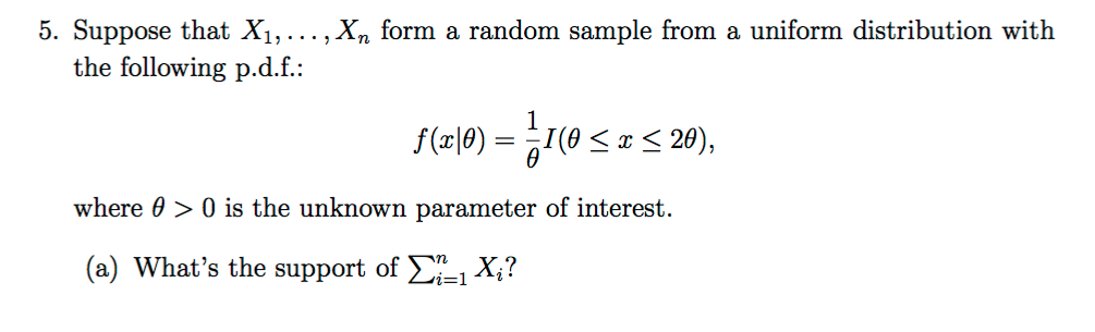 Solved 5. Suppose that X1,..., Xn form a random sample from | Chegg.com Solved 5. Suppose that X1,..., Xn form a random sample from | Chegg.com