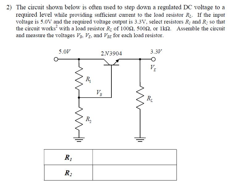 Solved The circuit shown below is often used to step down a | Chegg.com