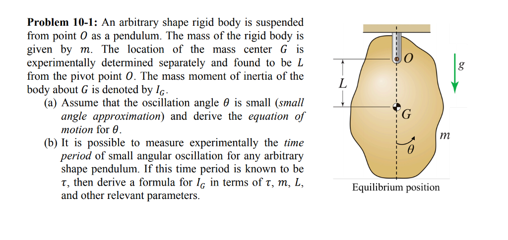 Solved g Problem 10-1: An arbitrary shape rigid body is | Chegg.com
