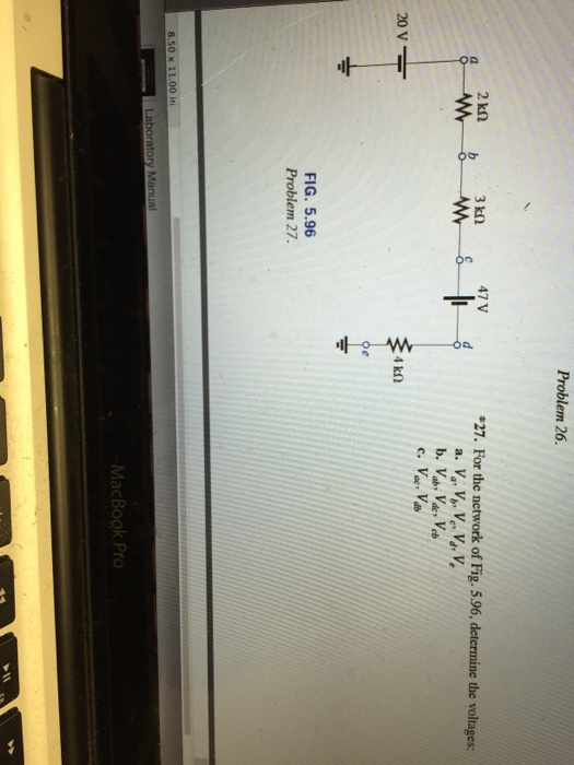 Solved 27 For The Network Of Fig 5 96 Determine The