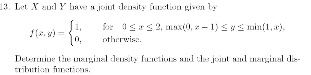 Solved 13. Let X and Y have a joint density function given | Chegg.com