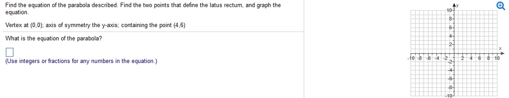 Solved Find the equation of the parabola described. Find the | Chegg.com