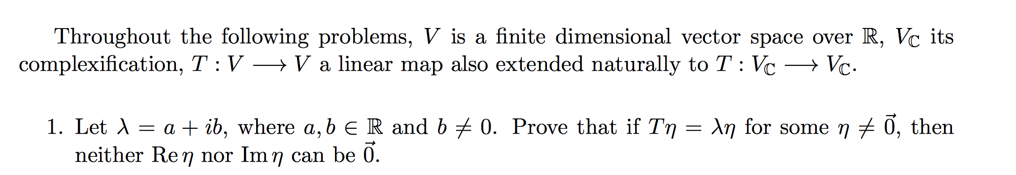 Solved Throughout the following problems, V is a finite | Chegg.com