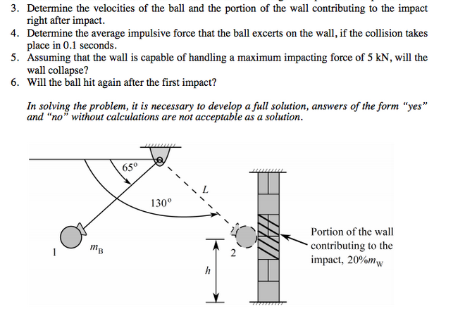 Solved The 50-kg pendulum ball swings at the end of a 3 m | Chegg.com