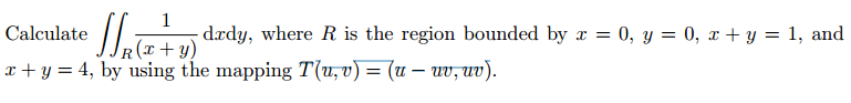 Solved Calculate Double integral R dxdy, where R is the | Chegg.com