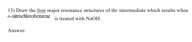 Solved Draw the four major resonance structures of the | Chegg.com
