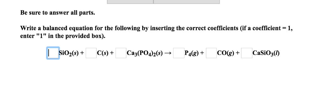 Solved Be sure to answer all parts Write a balanced equation | Chegg.com