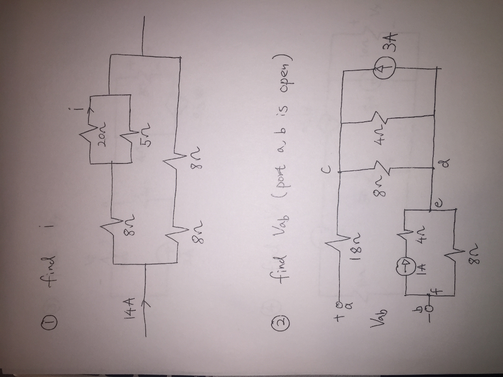 Solved Find i find V_ab (port a, b is open) | Chegg.com