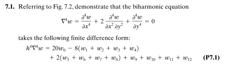 Solved Referring to Fig. 7.2 demonstrate that the biharmonic | Chegg.com