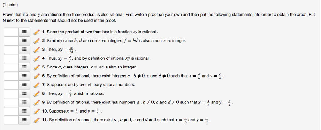 Solved Prove that if x and y are rational then their product | Chegg.com