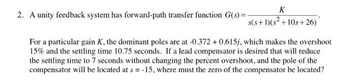 A unity feedback system has forward-path transfer | Chegg.com