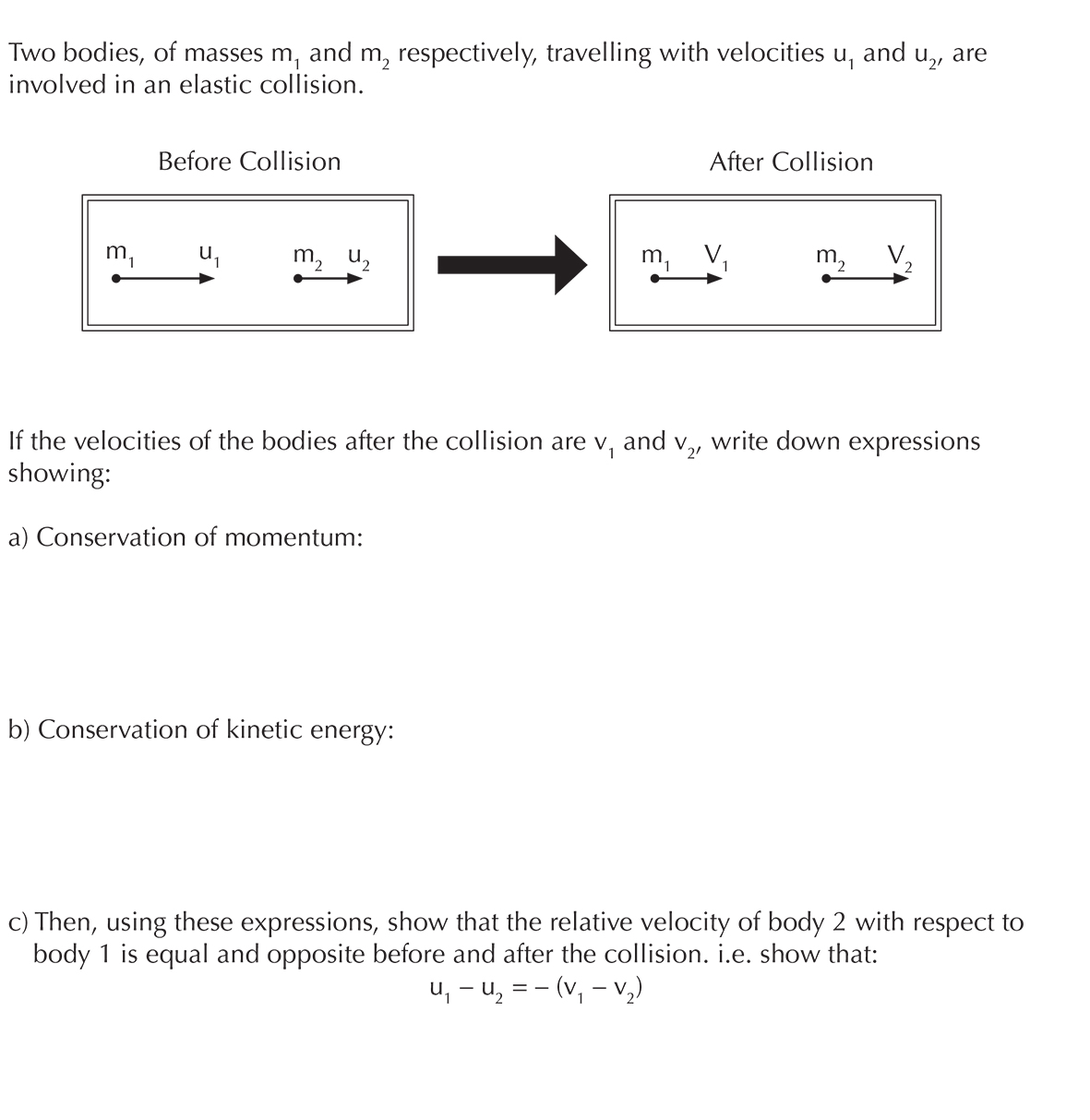 Solved: Two Bodies, Of Masses M1 And M2 Respectively, Trav... | Chegg.com