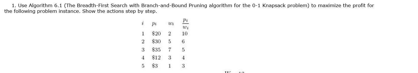 Solved 1. Use Algorithm 6.1 (The Breadth-First Search with | Chegg.com