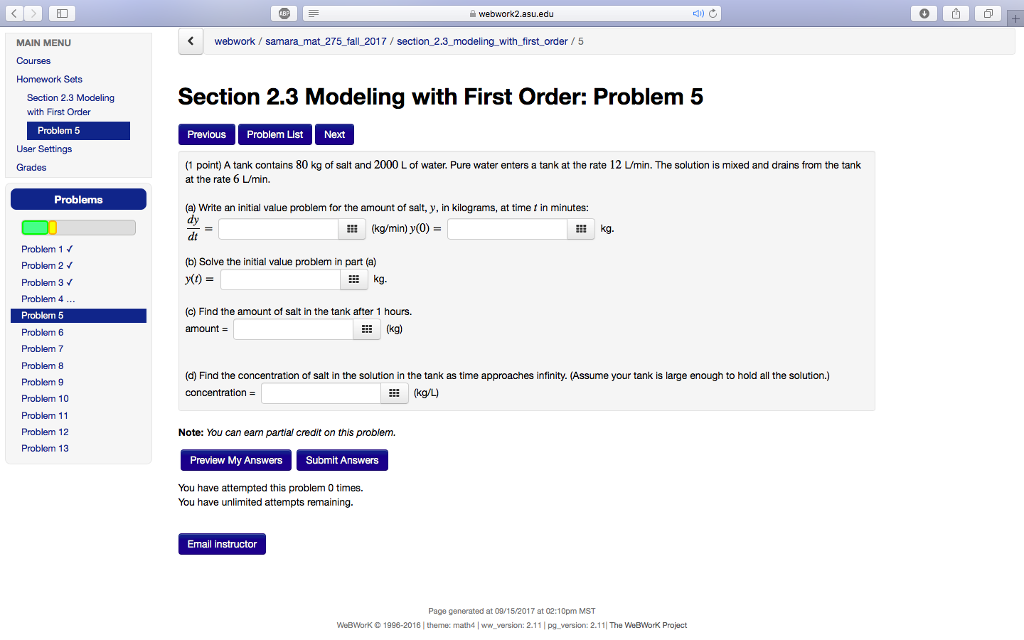 Solved webwork2.asu.edu webwork samara mat_275_fall_2017 | Chegg.com
