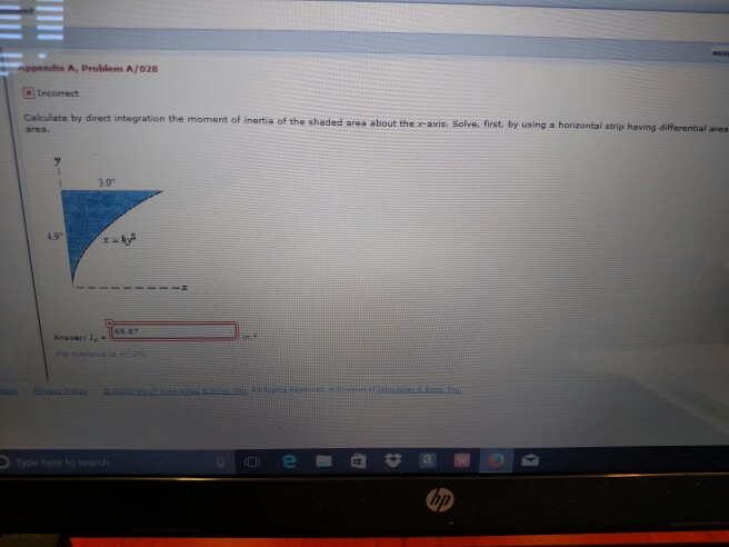 Solved ix A, Problem A/028 Incorrect Calculate by direct | Chegg.com