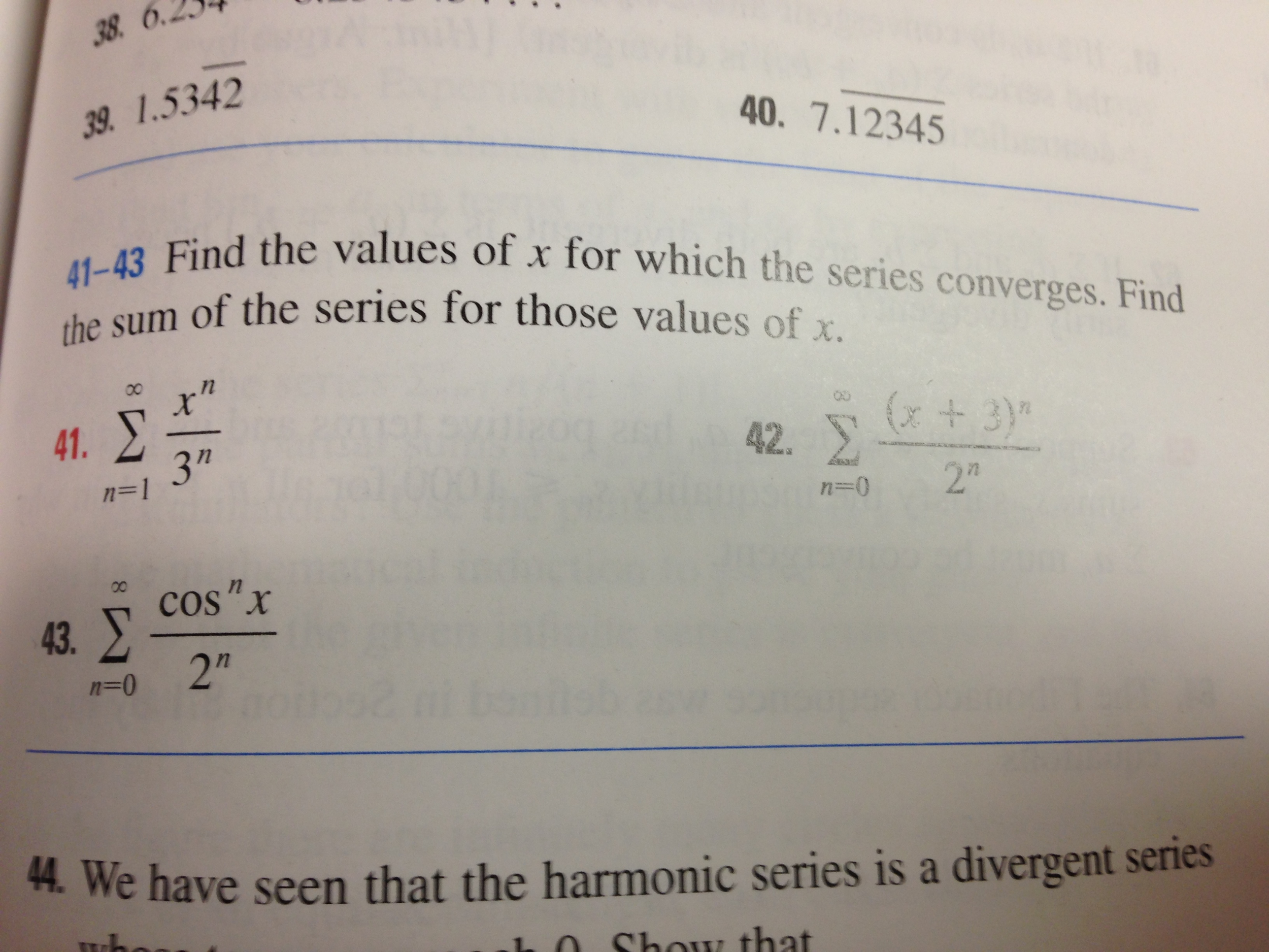 Solved Find the values of x for which the series converges. | Chegg.com