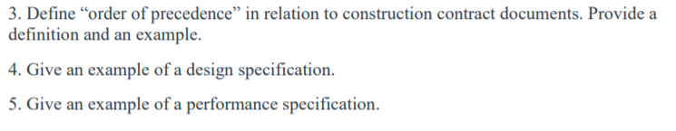 Solved 3. Define "order of precedence" in relation to | Chegg.com