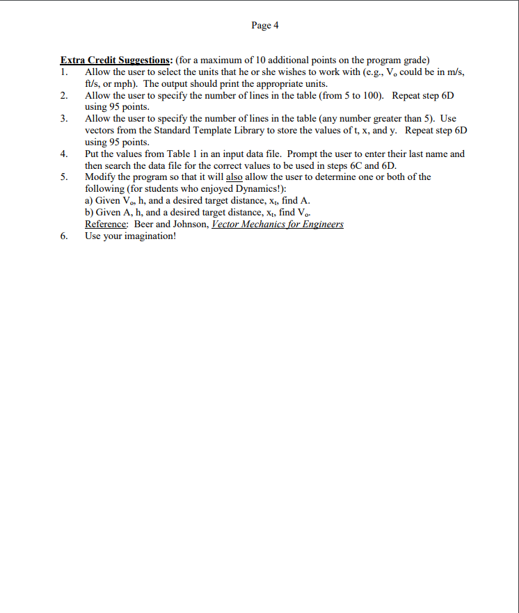 Solved EGR 125 Introduction to Engineering Methods (C++) | Chegg.com