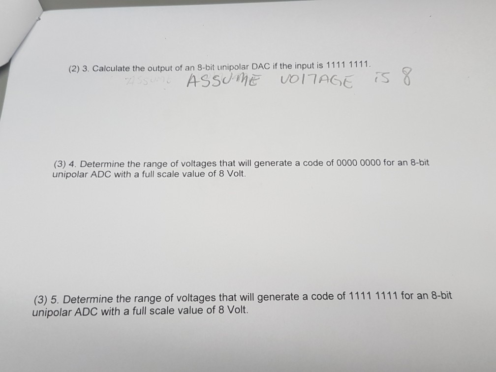 Solved alculate the output of an 8-bit unipolar DAC if the | Chegg.com