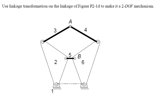 Solved Use linkage transformation on the linkage of Figure | Chegg.com