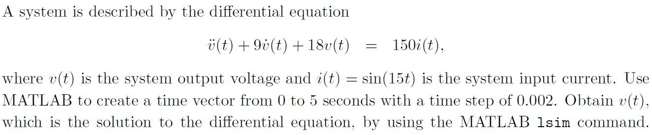 Solved A system is described by the differential equation | Chegg.com