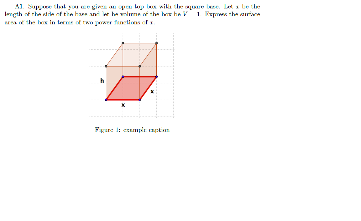 Solved Suppose that you are given an open top box with the | Chegg.com