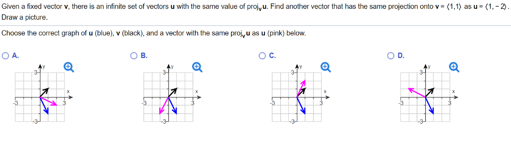 Solved Given a fixed vector v, there is an infinite set of | Chegg.com