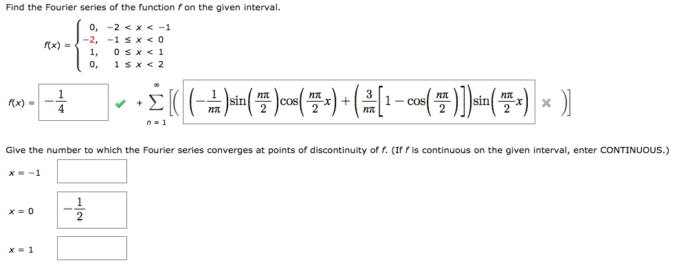 Solved Find the Fourier series of the function fon the given | Chegg.com