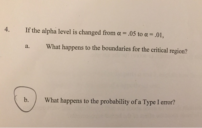 Solved If the alpha level is changed from alpha = .05 to | Chegg.com