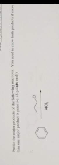 Solved Predict the major products of the following | Chegg.com