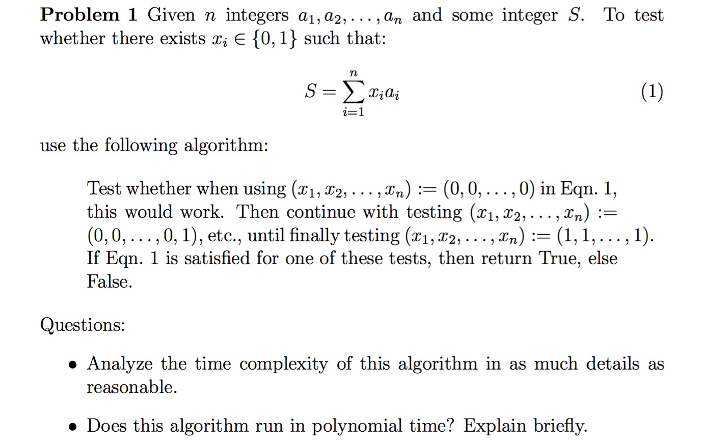 Given n integers a_1, a_2,..., a_n and some integer | Chegg.com