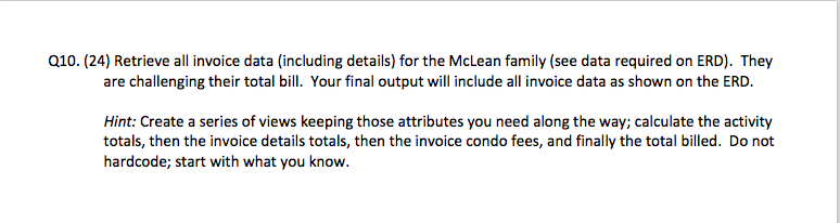 Assignment 4 Grouping, Nesting, Views, Transactions - | Chegg.com