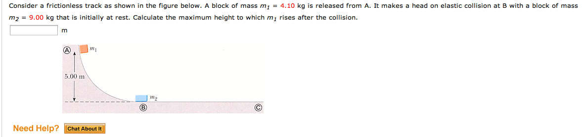 Solved Consider a frictionless track as shown in the figure | Chegg.com