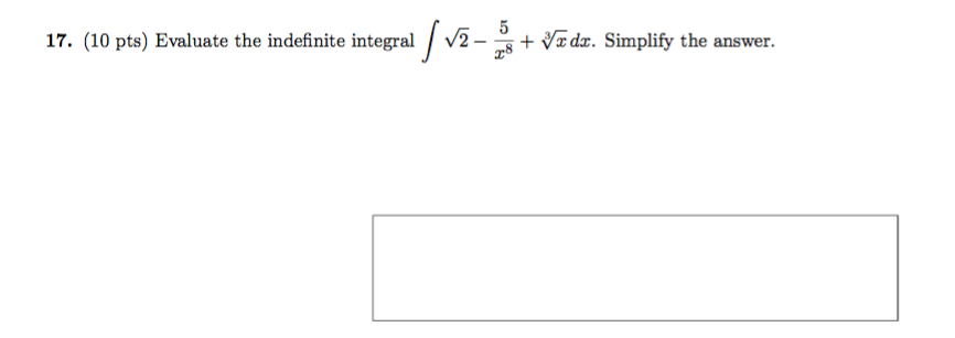 Solved Evaluate the indefinite integral integrate squareroot | Chegg.com